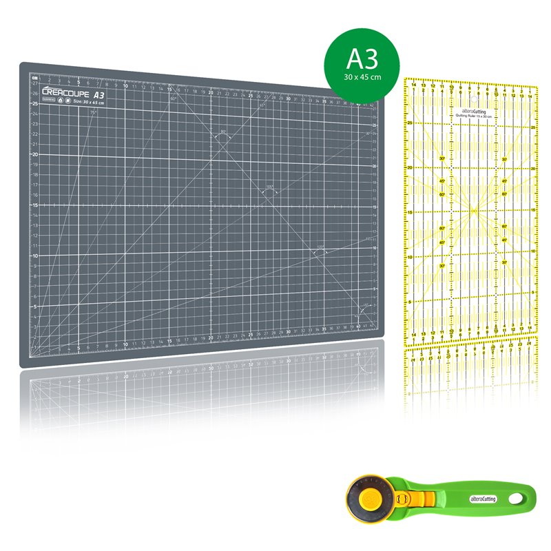 Kit de couture Tapis de découpe GRIS A3 (30x45cm)